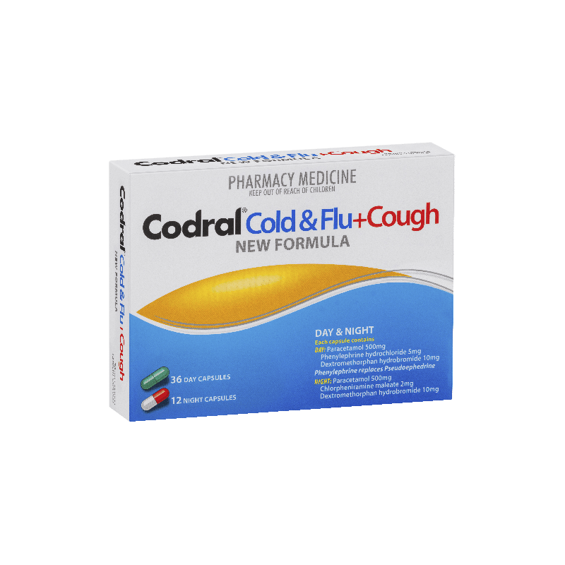 Buy Codral Cold and Flu+Cough Day and Night 48 Capsules online at ...