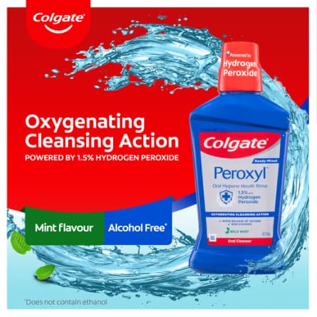 Buy Colgate Peroxyl M/Wash Oral Cleanser Mint 473mL online at Cincotta ...