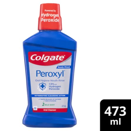 Buy Colgate Peroxyl M/Wash Oral Cleanser Mint 473mL online at Cincotta ...