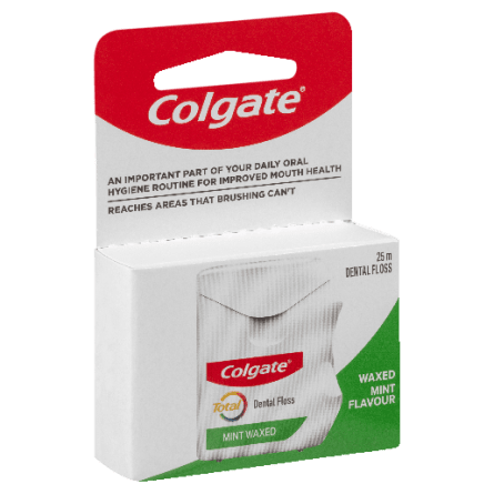 Buy Colgate Total Mint Waxed Dental Floss 25m online at Cincotta