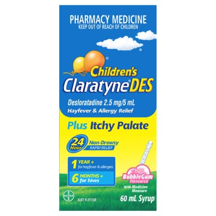 Buy ClaratyneDES Child Syrup 60mL online at Cincotta