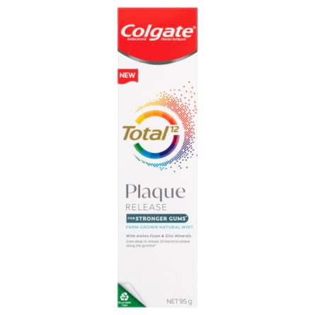 Buy Colgate Total Plaque Toothpaste Natural Mint 95g online at Cincotta ...