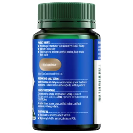 Buy Natures Own Concentrated Fish Oil 4in1 60 Capsules online at ...