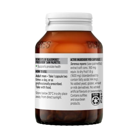 Buy Blackmores Proseren 120 Capsules online at Cincotta