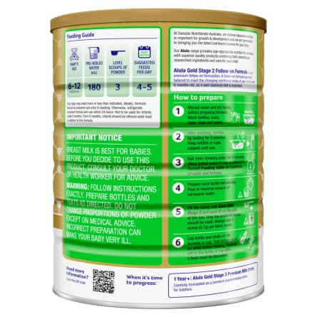 Buy S26 Alula Gold Follow On Formula Stage 2 900g online at Cincotta ...