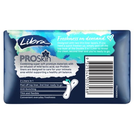 Buy Libra Pro Skin Liner 2 in 1 25pk online at Cincotta Discount Chemist