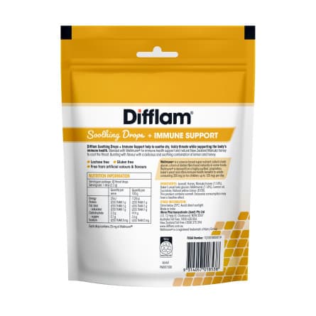 Buy Difflam Soothing Drops + Immune Honey & Lemon 42pk online at ...