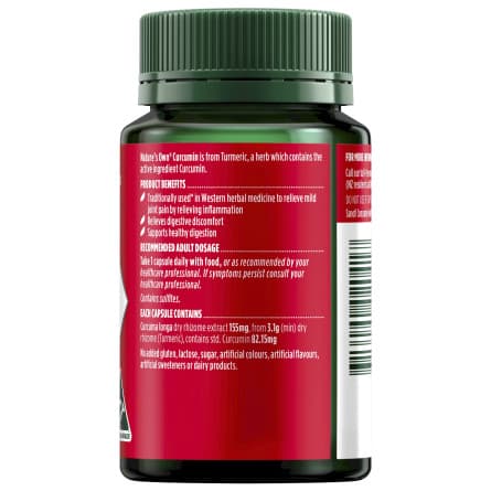 Buy Natures Own Curcumin Capsules 60 online at Cincotta Discount Chemist