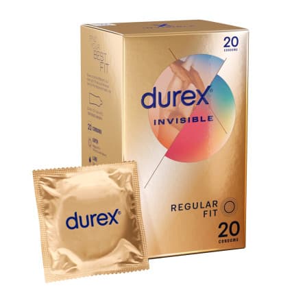 Buy Durex Invisible Condoms Regular Fit 20pk online at Cincotta ...