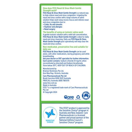 Buy Fess Nasal & Sinus Gentle Strength Wash Kit 12pk online at Cincotta ...