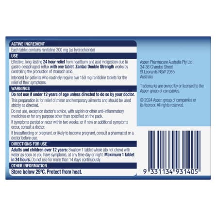 Buy Zantac Double Strength 300mg Tablet 14 online at Cincotta Discount ...