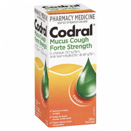 Buy Codral Mucus Cough Forte Strength 200mL online at Cincotta