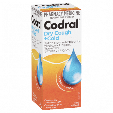 Buy Codral Dry Cough & Cold 200mL online at Cincotta Discount Chemist