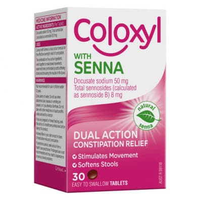 Buy Coloxyl with Senna Softener + Laxative 200 Tablets at Cincotta